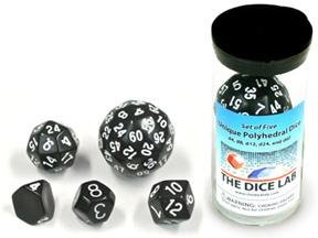 Set of Five Unique Dice - D4, D8, D12, D24, D60: Amazon.co.uk: Toys & Games