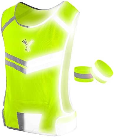 247 Viz Reflective Running Vest – Yellow Night Reflective Vest Running ...