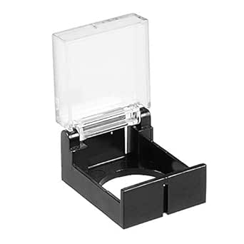 uxcell 1pcs Black Clear Plastic Switch Cover Protector for 16mm ...