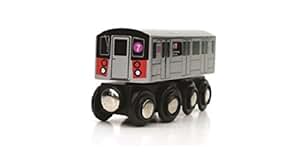 Amazon.com: Munipals Wooden Railway NYC Subway Car 7: Toys & Games