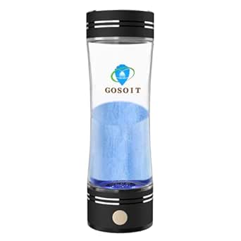 GOSOIT Hydrogen Alkaline Water Bottle Hydrogen Water Generator Ionizer Hydrogen Water Maker ...