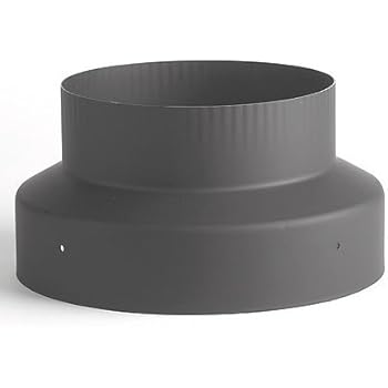 Chimney 21180 Heat-Fab 22GA Black Stovepipe Reducer - 6 Inch Female-8 ...