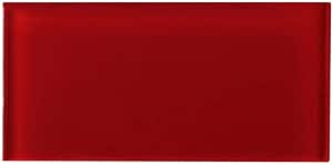 Ruby Red - 3x6 Red Glass Tile Mosaic - Bathroom Tile & Kitchan ...