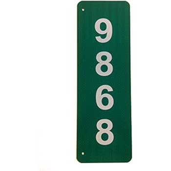 Amazon.com : Custom Reflective Green 911 Address Aluminum Sign : Garden ...