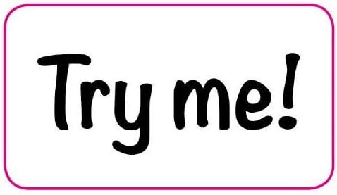 Try me! Stickers, Clear, 8 x 14mm Rectangle, 200: Amazon.co.uk: Office ...
