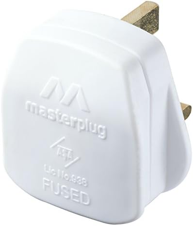 Masterplug PT13W-MS Plug with 13 Amp Fuse, 50 x 48 x 43 mm, White price ...