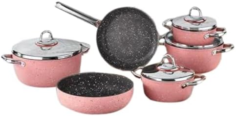 سعر Saflon Granite Set 10 pieces Trend Line Round Rose Stainless Steel ...