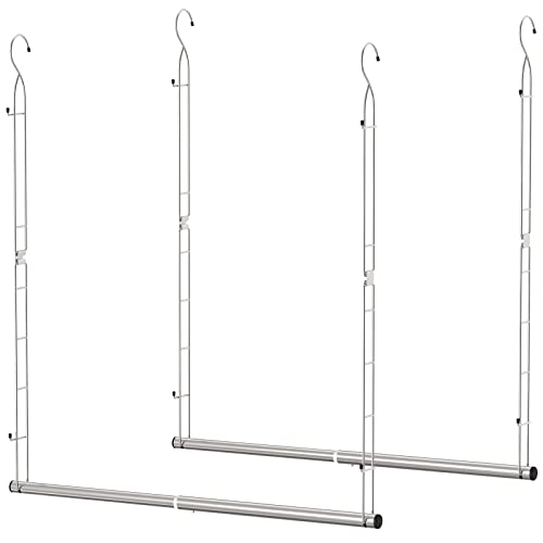 STARTOSTAR Closet Hanging Rod, Width and Height Adjustable Closet ...