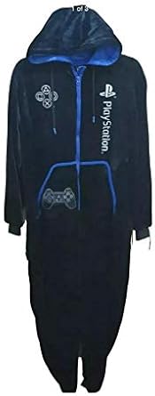 Playstation Men's Onesie Pyjama Nightwear Sleepsuit L/2XL Black: Amazon ...