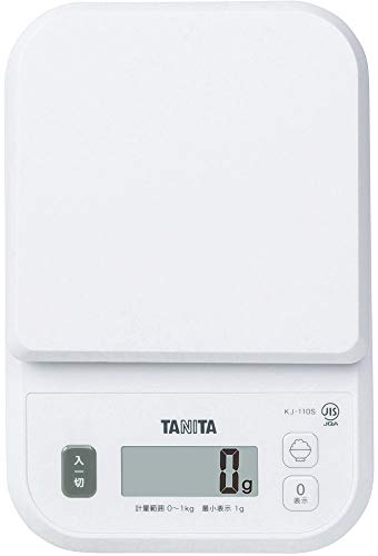 Tanita KJ-110S WH Cooking Scale, Kitchen Scale, Cooking, Digital, 2.2 lbs (1 kg), Increases ...