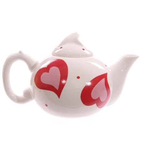 Ceramic Red Heart Teapot: Amazon.co.uk: Kitchen & Home