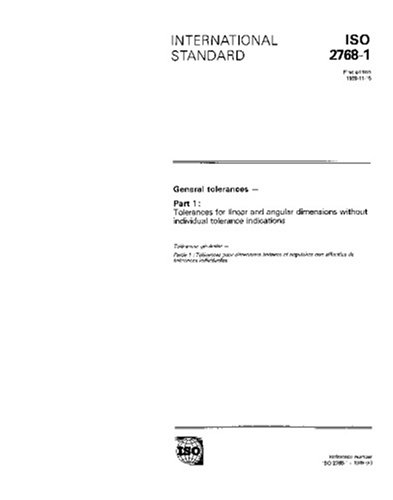 Iso 2768 1 1989 General Tolerances Part 1 Tolerances For Linear ...