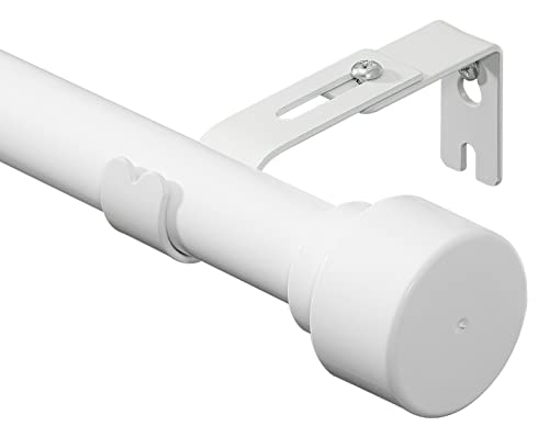 White Curtain Rods for Windows 48 to 84, 1 Inch Heavy Duty Curtain Rod ...