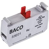 33E10 | BACO 33E10, Contact Block, N/O, Screw TERMINALS, MAX 600V, MAX ...