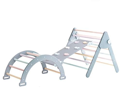Woodandhearts (Set of 3 Triangle for Kids Toddlers Rock with ramp ...
