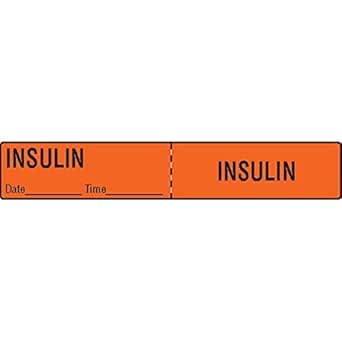 Amazon.com: IV Tubing Medication Label Insulin : Industrial & Scientific