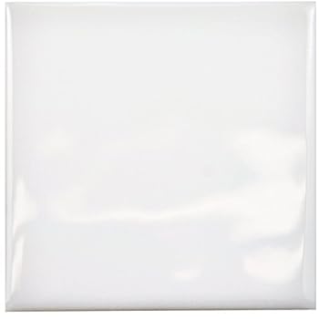 Amazon.com: Glossy White Ceramic 6"x6" Tile (Pack of 10) Glazed ...