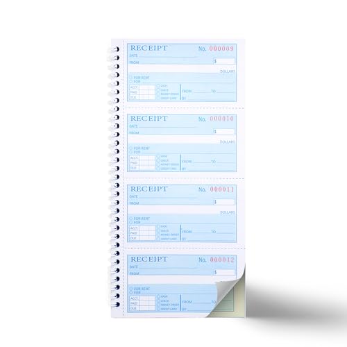 Receipt Book with Carbon Copies,Money and Rent Receipt Book,2-Part ...