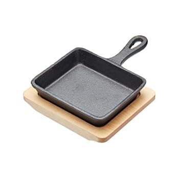 Amazon.com: Master Class 12.5 cm Cast Iron Mini Sizzle Pan with Maple ...
