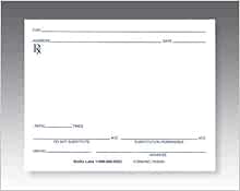 Pharmacy Prescription Pads - Pack of 10 Pads (100 Sheets per pad) by ...