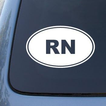 Amazon.com: Caduceus Registered Nurse RN White Decal Window Sticker ...