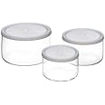 Amazon.com: Simax Round Glass Containers With Lids: Borosilicate Glass ...
