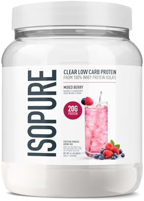 Isopure Protein Powder, Clear Whey Isolate Protein, Post Workout ...