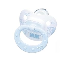 NUK Baby Rose series, Blue Silicone BPA Free Pacifier, Size 1, Coloured ...