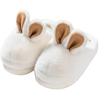 Amazon.com | Xineks Kawaii Bunny Ear Women's Fuzzy House Memory Foam Slippers, Cute Furry Faux ...