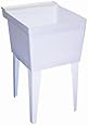 Fiat FL1100 23"L x 21-1/2"W x 36-3/16"H Molded Stone Laundry Tub with ...