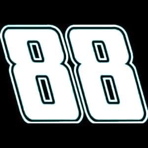 Amazon.com: #88 DALE EARNHARDT JR - Vinyl Decal Sticker 5" WHITE ...