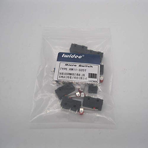 Twidec /10Pcs 5A 125 250V AC SPDT 1NO 1NC Short Hinge Roller Levr Arm Switch Snap Action Button ...