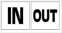IN and OUT door signs All Weather Sign 150x150x3mm [Outdoor/Indoor ...