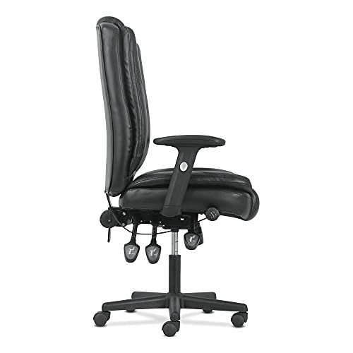 Sadie High-Back Leather Office/Computer Chair - Ergonomic Adjustable ...
