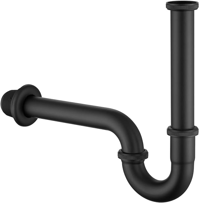 ZM Stainless Steel 1-1/4" P-trap Pipe, Adjustable Height Sink Waste ...