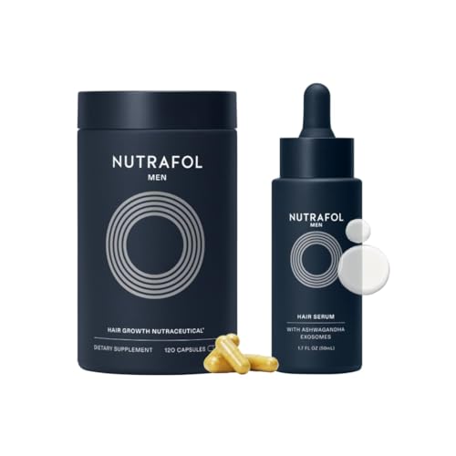 Nutrafol Men's Hair Growth Supplement and Hair Serum, Clinically Tested ...