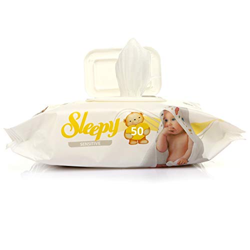 Sleepy Sensitive Baby Wet Wipes 3 Flip Top Packs 150 Count Total ...