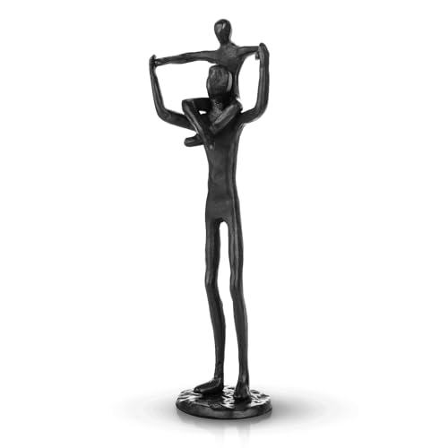POKINE Iron Dad Son Figurine Gift Metal Father and Son Sculpture for ...