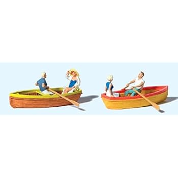 Amazon.com: Row Boats (3) w/Couple & Captain HO Scale Preiser Models ...