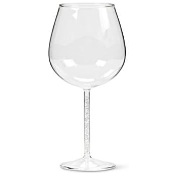 Amazon.com | Abbott Collection Glass Panel Goblet, Red: Wine Glasses