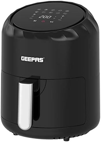 Geepas GAF37512 1350W Digital Air Fryer, 3.2 Liter Capacity, BlackMin 1 ...