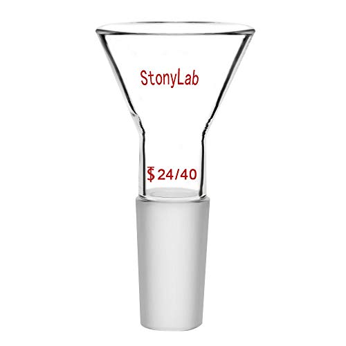 StonyLab Glass Short Stem Powder Funnel with 50 mm Top Outer Dimension ...