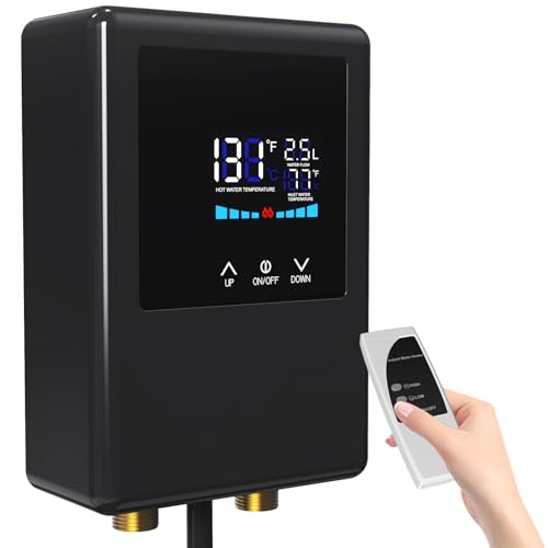 Tankless Water Heater Electric 110V, 5500W Instant Hot Water Heater ...