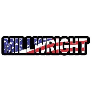 Amazon.com: 3 - Millwright U.S.A. Flag funny hard hat helmet 3" x .75 ...