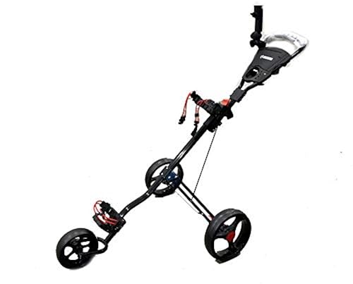 Massimo 3 Wheel Golf Push Cart, Folding Golf Pull Trolley with Drink ...