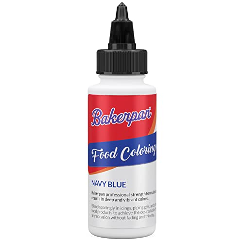 Bakerpan Navy Blue Gel Food Coloring for Baking, Blue Food Coloring for ...