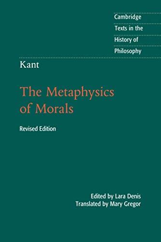 Amazon.com: Kant: The Metaphysics of Morals (Cambridge Texts in the ...