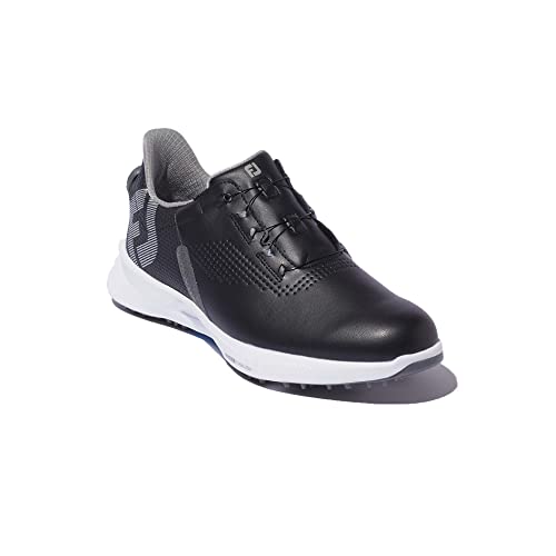 FootJoy Men's Fj Fuel Boa Golf Shoe, Black/Black/Blue Jay, 12 | Pricepulse