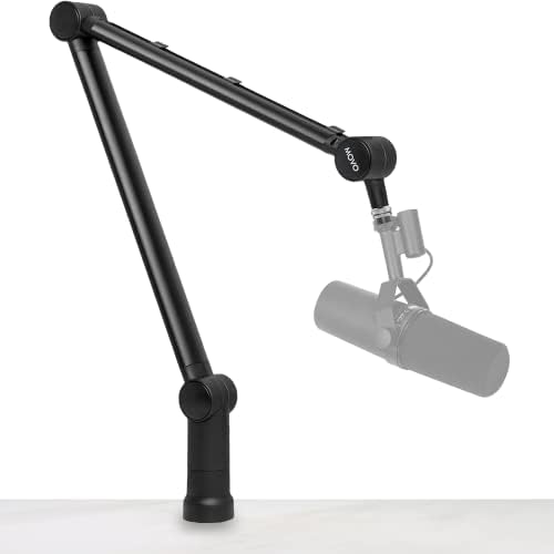 Movo ASM-7 Desktop Mic Boom Arm Stand - Desk Mic Stand with Desktop ...