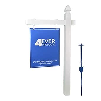 Vinyl PVC Real Estate Sign Post - White (Two Pack): Amazon.com: Tools ...
